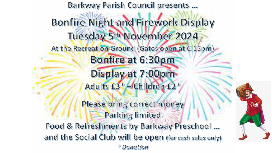 Bonfire Night 5th Nov – Barkway Parish Council
